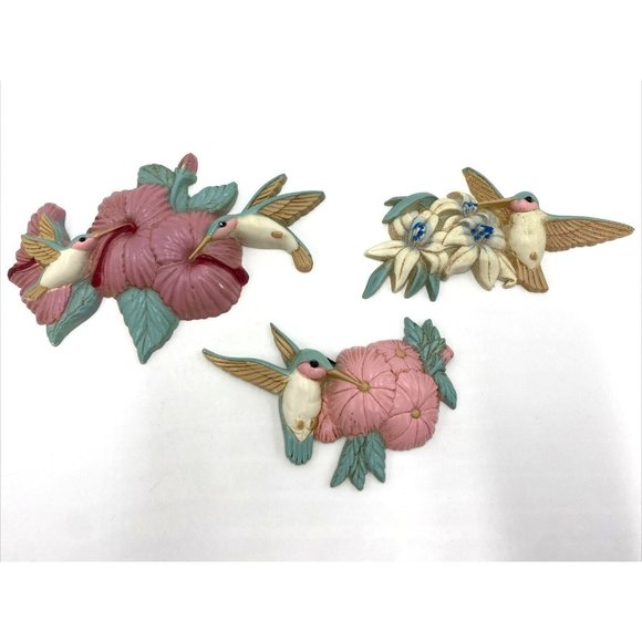 Burwood | Accents | 993 Set Of 3 Vintage Burwood Homco Hummingbird Wall ...